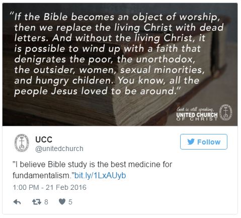 UCC Devotional: Bible Not "Divinely Inspired, Inerrant"
