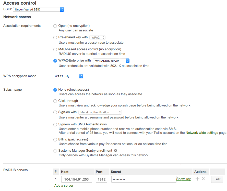 How to Configure Cisco Meraki WAP with JumpCloud RADIUS | Summa Lai