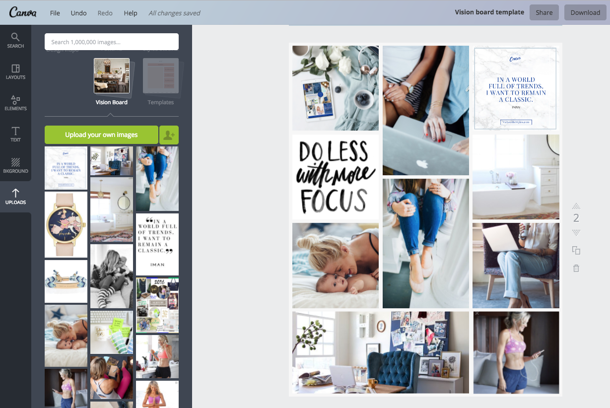 The Best Way To Make A Vision Board Using Canva