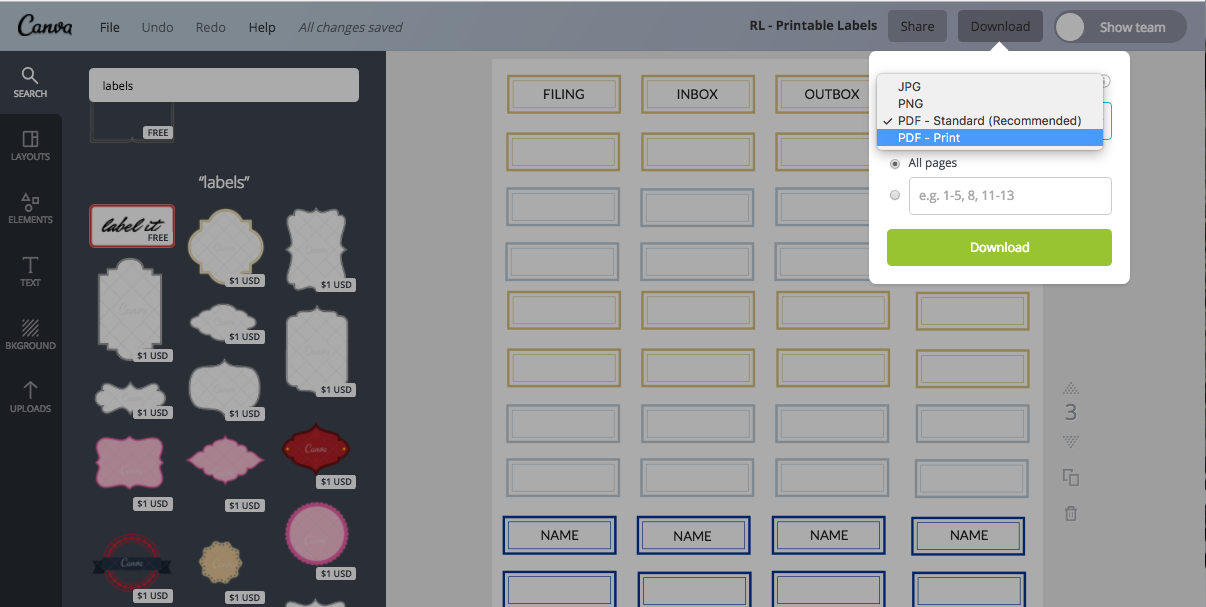 Label It Good Creating Printable Labels Using Canva