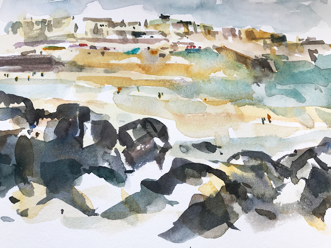 Sketching In St Ives UK Part Four Values Shapes Dominance