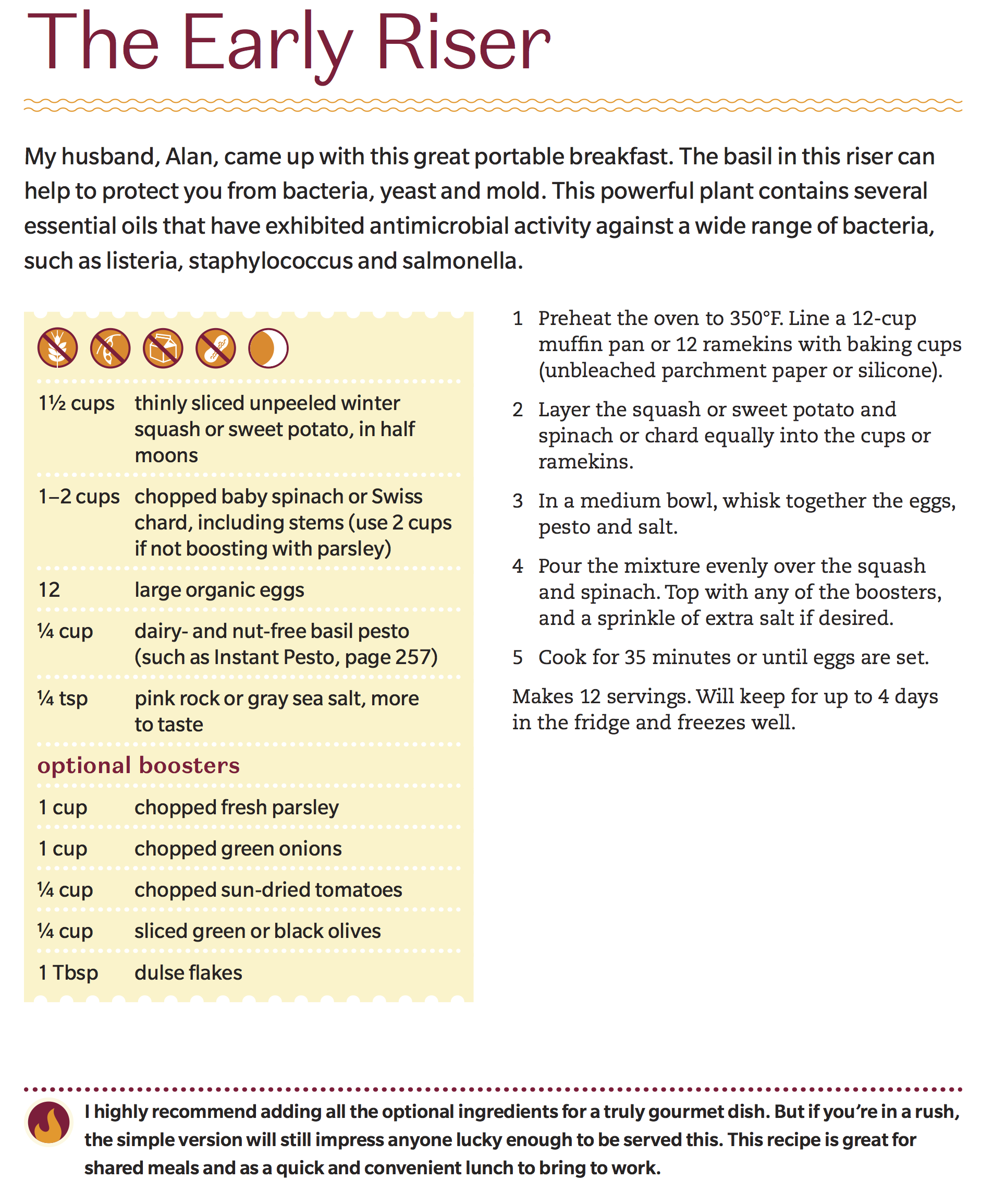 The Early Riser Recipe from Julie Daniluk's Book, Hot Detox