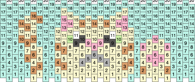 Cute Kitty Cuff 32 X 10 Pony Bead Patterns | Animals Kandi Patterns for ...