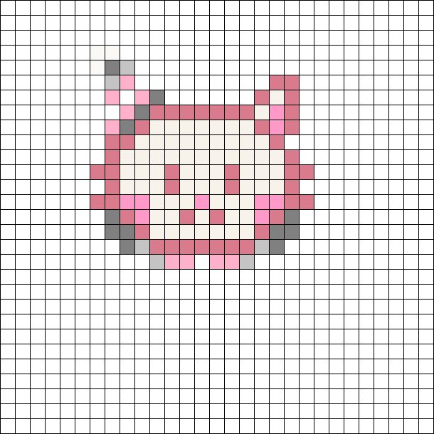 Demigirl Clown Cat!! Perler Bead Pattern | Bead Sprites | Animals Fuse ...