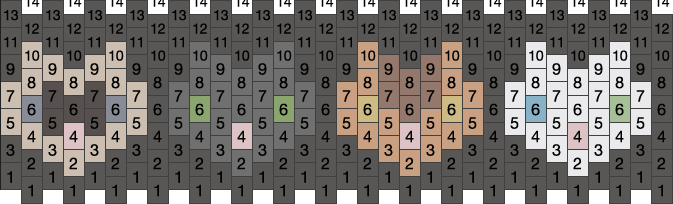 Small Cat Cuff Pony Bead Patterns | Animals Kandi Patterns for Kandi Cuffs