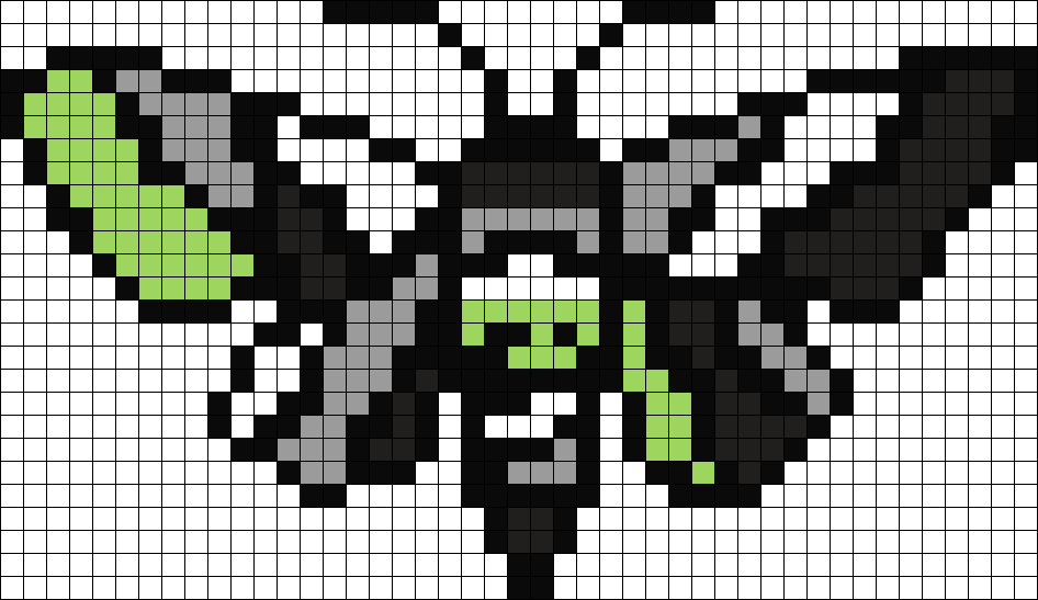 Agender Pride Moth Perler Bead Pattern | Bead Sprites | Animals Fuse ...