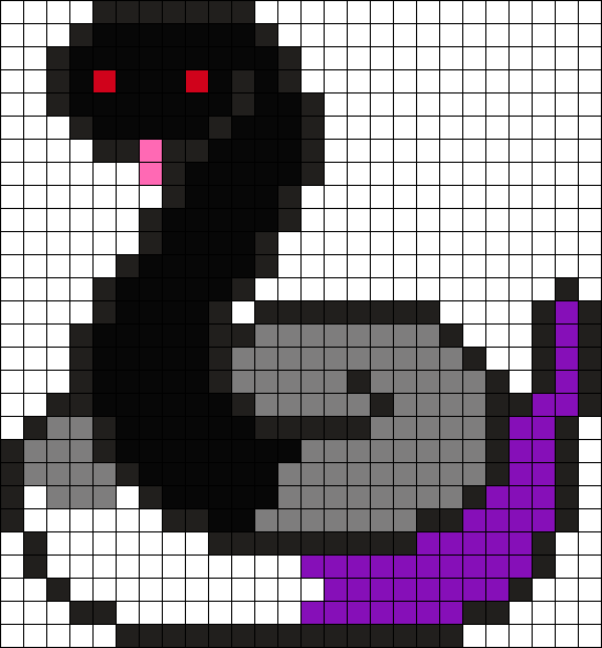 Asexual Snake Perler Bead Pattern | Bead Sprites | Animals Fuse Bead ...