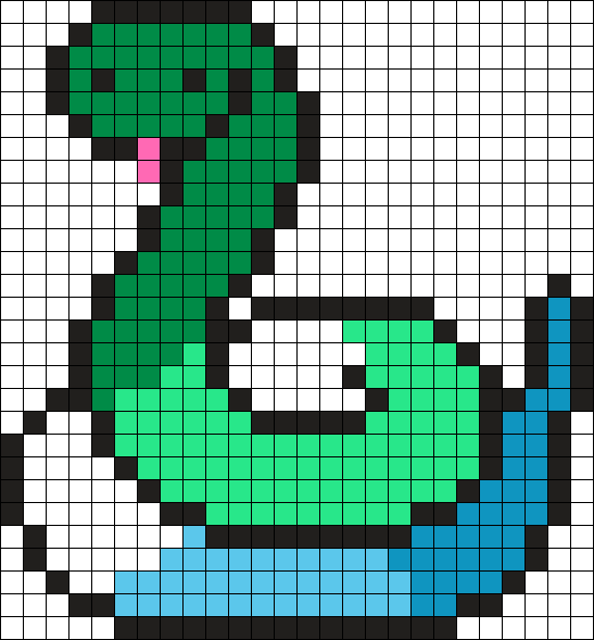 MLM Snake Perler Bead Pattern | Bead Sprites | Animals Fuse Bead Patterns