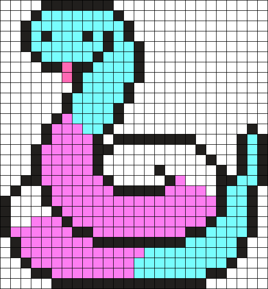 Trans Snake Perler Bead Pattern | Bead Sprites | Animals Fuse Bead Patterns
