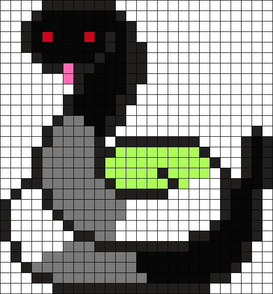 Agender Snake Perler Bead Pattern | Bead Sprites | Animals Fuse Bead ...