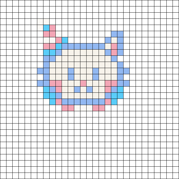Trans Clown Cat!! Perler Bead Pattern | Bead Sprites | Animals Fuse ...