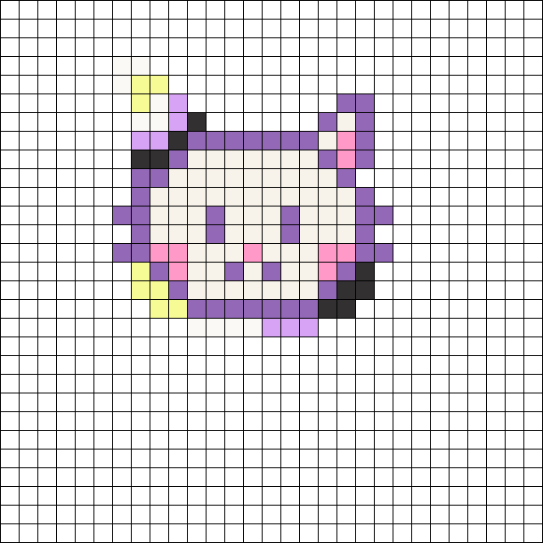 Nonbinary Clown Cat!! Perler Bead Pattern | Bead Sprites | Animals Fuse ...