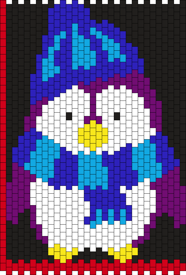 PENGUIN Pony Bead Patterns | Animals Kandi Patterns for Kandi Cuffs