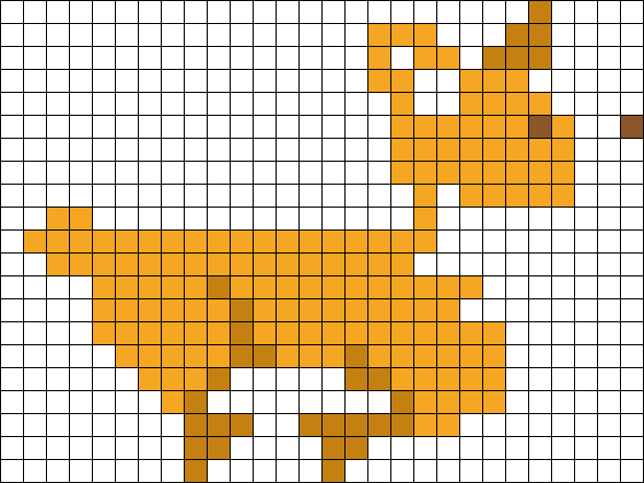 Welsh Corgi Pembroke- Red & White Perler Bead Pattern | Bead Sprites ...