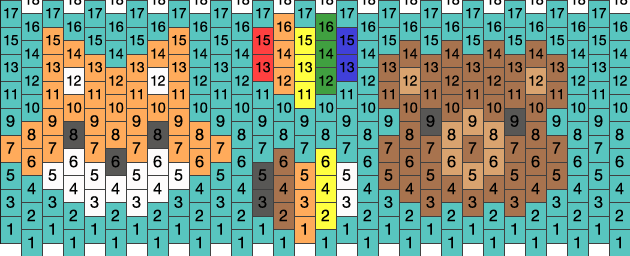 Fox Loves Bear Cuff Pony Bead Patterns | Animals Kandi Patterns for ...