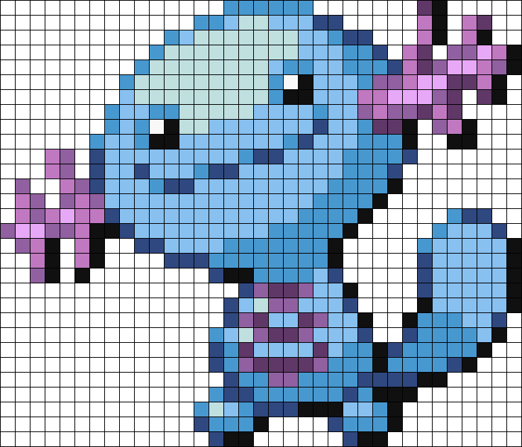 Wooper Sprite Perler Bead Pattern | Bead Sprites | Animals Fuse Bead ...