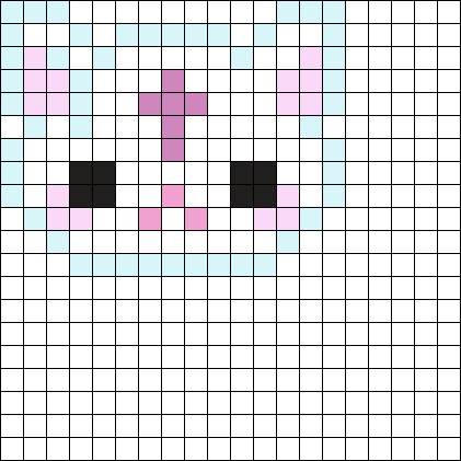 Pastel Goth Kitty Perler Bead Pattern | Bead Sprites | Animals Fuse ...