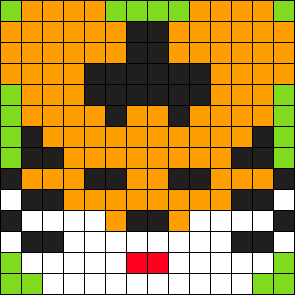 Tiger Face (small) Perler Bead Pattern | Bead Sprites | Animals Fuse ...