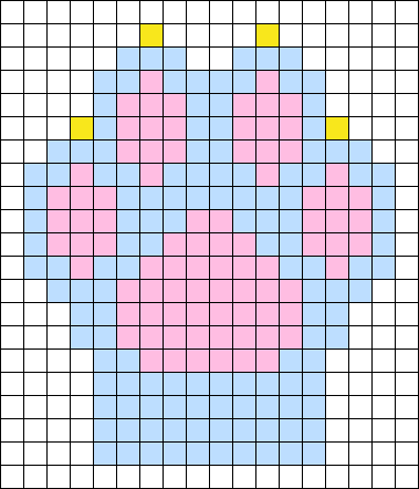 Cotton Candy Furry Dog Paw Perler Perler Bead Pattern | Bead Sprites ...