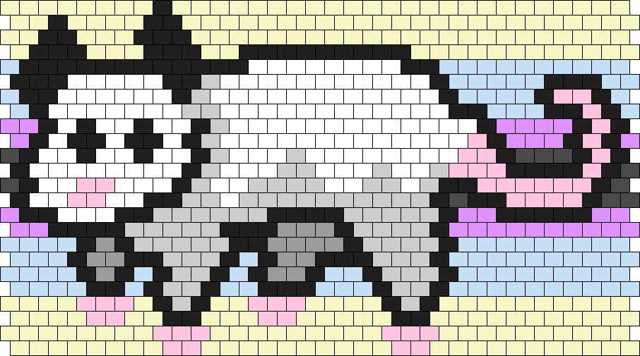 Star/stars/starself Pronouns Possum Panel Bead Pattern | Peyote Bead ...