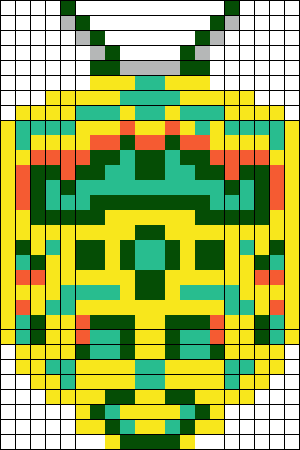 Picasso Beetle Perler Bead Pattern | Bead Sprites | Animals Fuse Bead ...