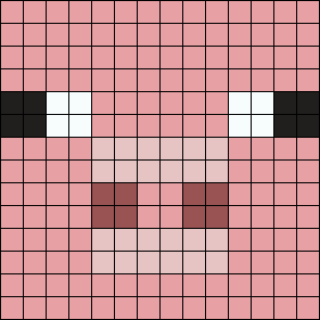 Pig (minecraft) Perler Bead Pattern | Bead Sprites | Animals Fuse Bead ...