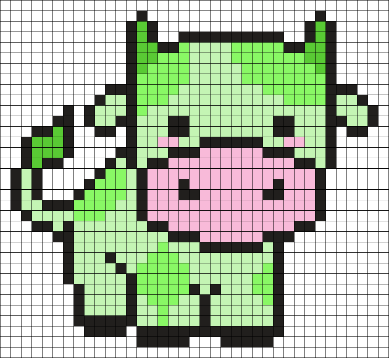 Matcha Cow Perler Perler Bead Pattern | Bead Sprites | Animals Fuse ...
