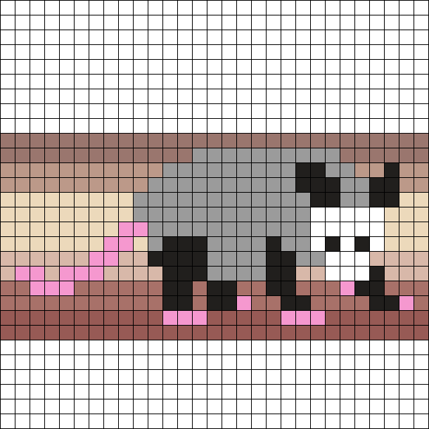 Moth/Mothself Pronouns Pride Possum Perler Perler Bead Pattern | Bead ...