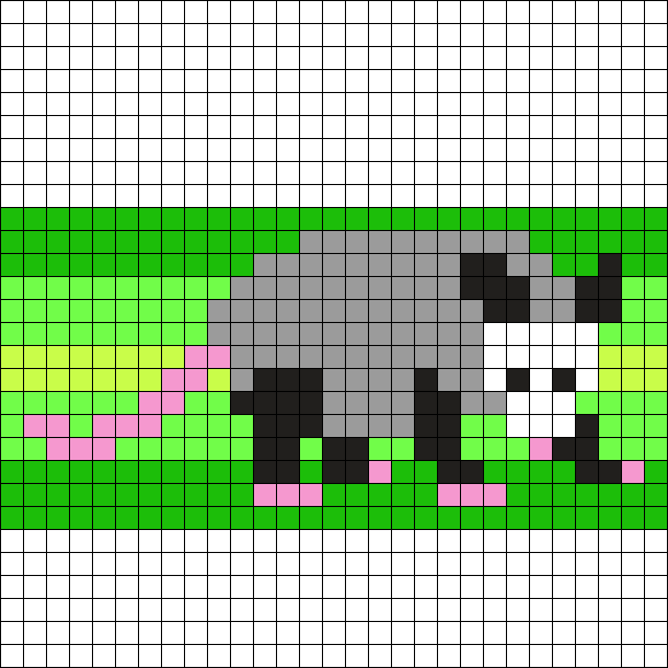 Radioactive Gender Pride Possum Perler Perler Bead Pattern | Bead ...