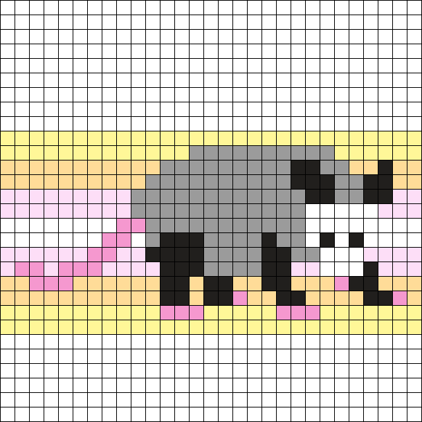 Pangender Pride Possum Perler Perler Bead Pattern | Bead Sprites ...