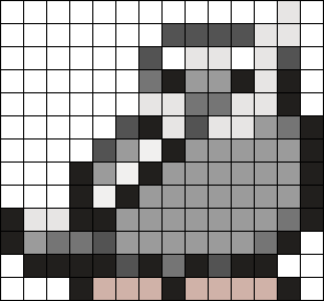 White-faced Cockatiel! Perler Bead Pattern | Bead Sprites | Animals ...