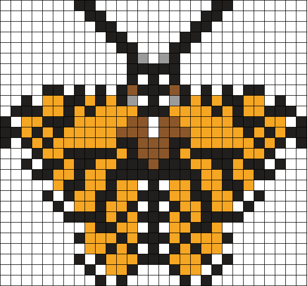 Monarch Butterfly Perler Bead Pattern | Bead Sprites | Animals Fuse ...