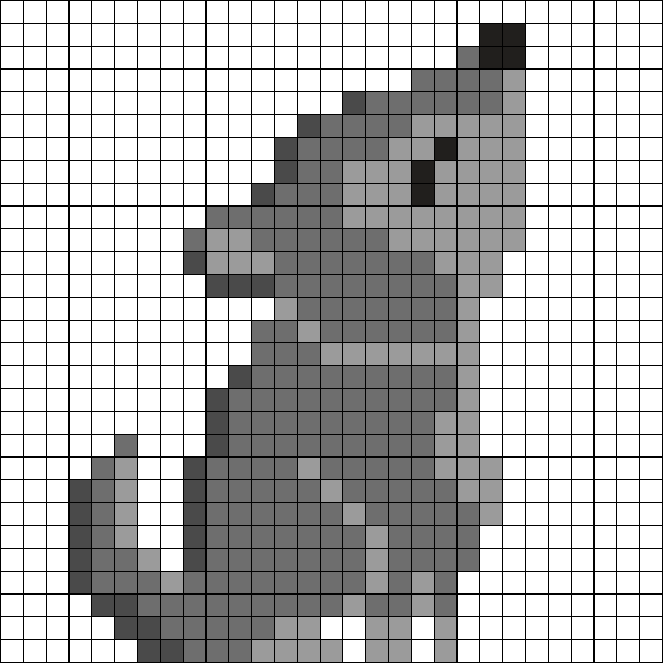 Baby Wolf Perler Bead Pattern | Bead Sprites | Animals Fuse Bead Patterns