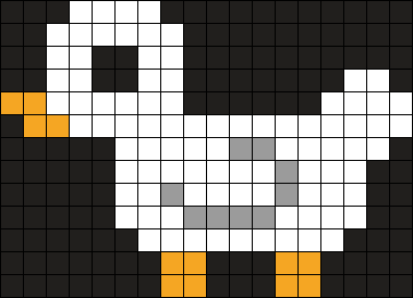 Duck (medium) Perler Bead Pattern | Bead Sprites | Animals Fuse Bead ...