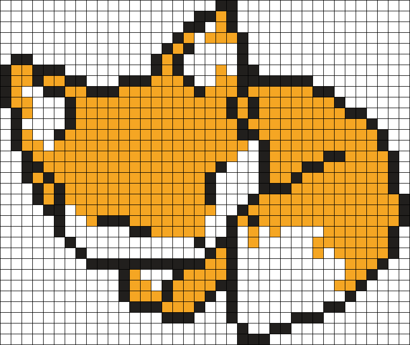 Sleeping Fox Perler Bead Pattern | Bead Sprites | Animals Fuse Bead ...