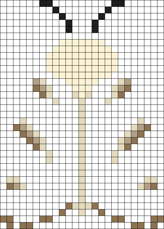 White Moth Perler Bead Pattern | Bead Sprites | Animals Fuse Bead Patterns