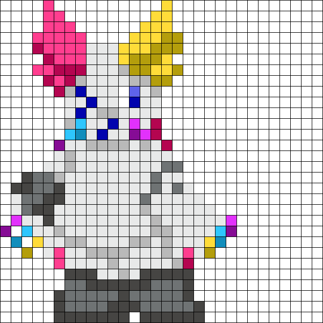 Furry Thing Perler Bead Pattern | Bead Sprites | Animals Fuse Bead Patterns