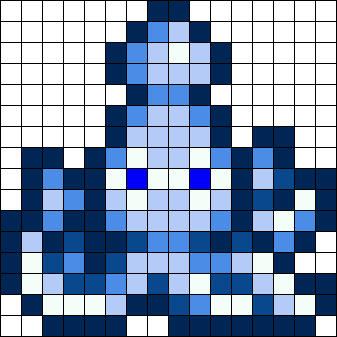 Stardew Valley Squid Perler Bead Pattern | Bead Sprites | Animals Fuse ...