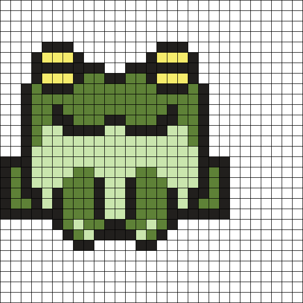 Froggy Frog Perler Perler Bead Pattern | Bead Sprites | Animals Fuse ...