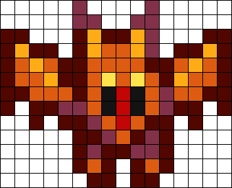 Frost Bat (dangerous) Stardew Valley Perler Bead Pattern | Bead Sprites ...