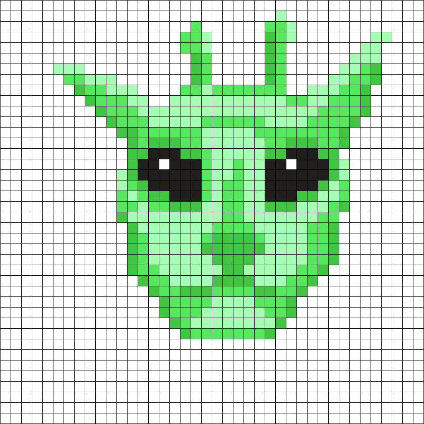Alien Bingus V1 Perler Bead Pattern | Bead Sprites | Animals Fuse Bead ...