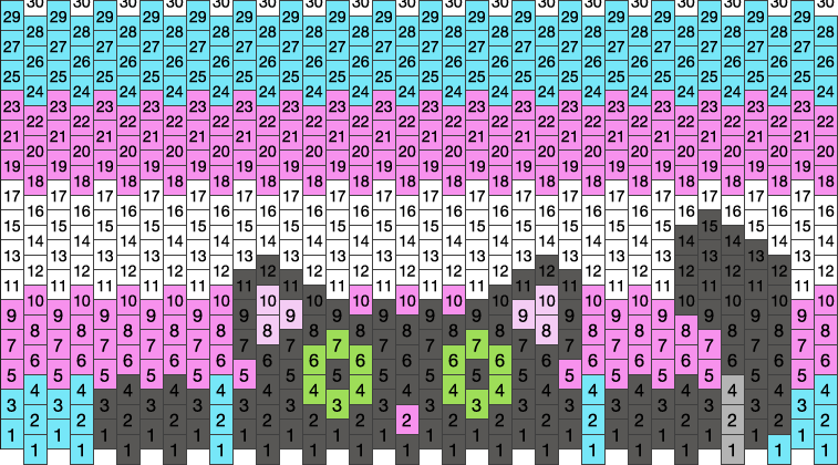 36 X 15 Large Trans Cat Kandi Cuff Multi Stitch Green Eyed Cat Pony ...