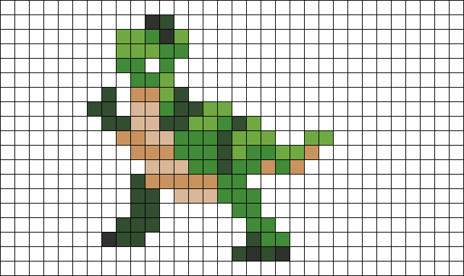 Dino Green Tyrannosaurus Rex Pixar Disney Perler Perler Bead Pattern ...