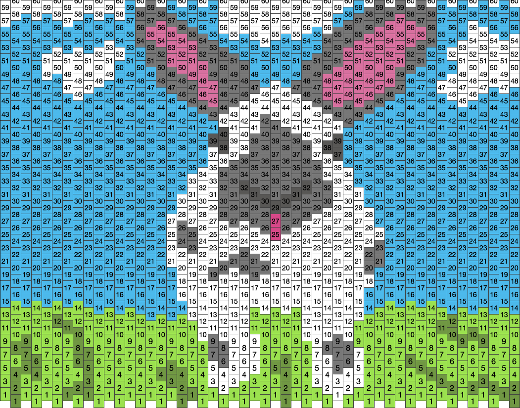 Bunny Pannel Pony Bead Patterns | Animals Kandi Patterns for Kandi Cuffs