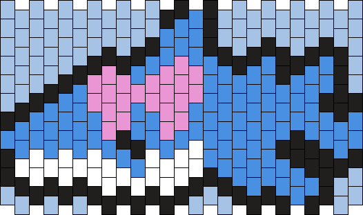 Pretty Blahaj Pony Bead Patterns | Animals Kandi Patterns for Kandi Cuffs