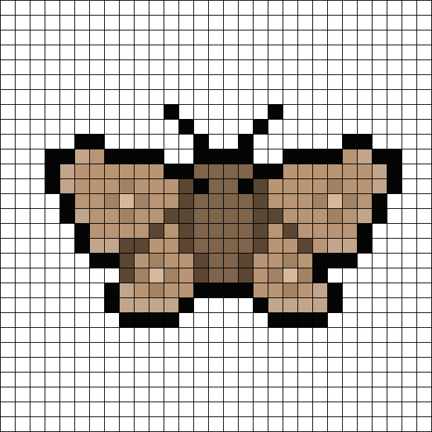 Moth Charm!! Perler Bead Pattern | Bead Sprites | Animals Fuse Bead ...