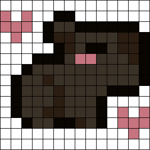 Capybara Perler Bead Pattern | Bead Sprites | Animals Fuse Bead Patterns
