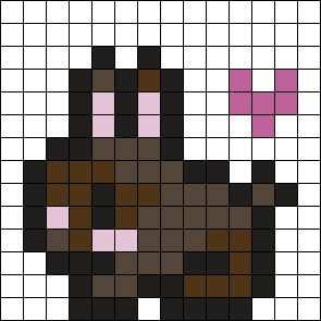 Small Rabbit Perler Bead Pattern | Bead Sprites | Animals Fuse Bead ...