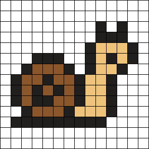 Sam The Snail Perler Bead Pattern | Bead Sprites | Animals Fuse Bead ...