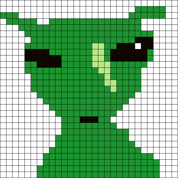 Gnarled Gnarp Perler Bead Pattern | Bead Sprites | Animals Fuse Bead ...